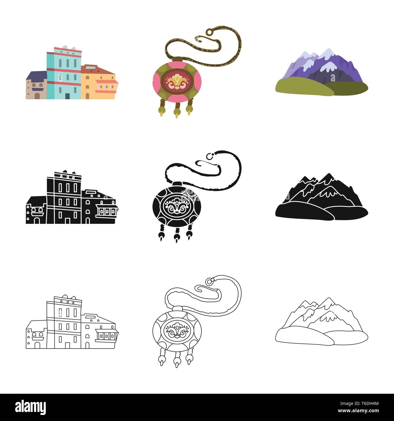 Vector design of culture and sightseeing icon. Set of culture and ...