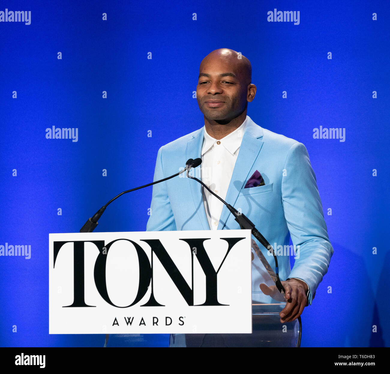 New York, NY - April 30, 2019: Brandon Victor Dixon announces 2019 TONY ...