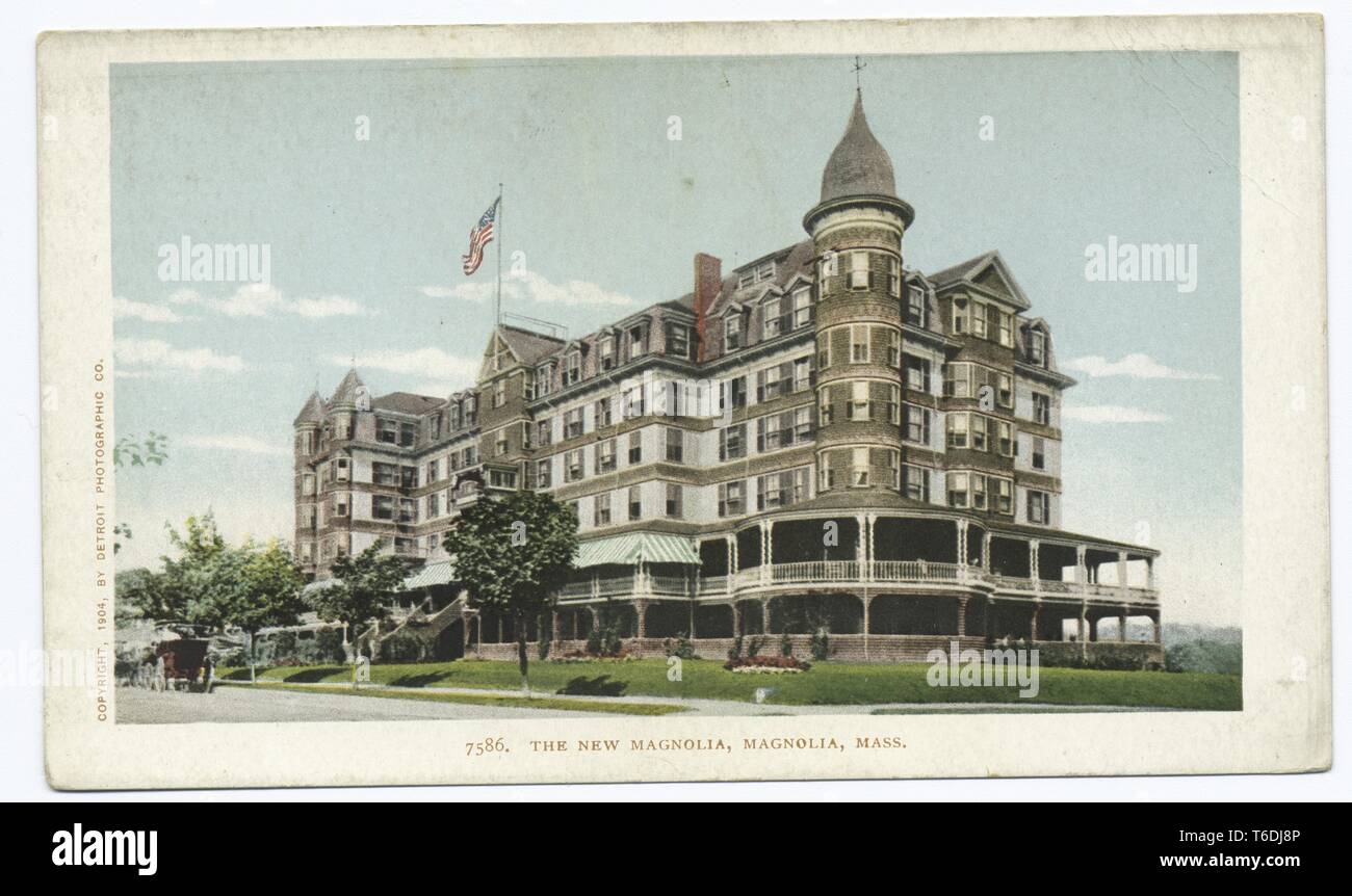 Postcard depicting facade of the New Magnolia Hotel in Magnolia ...
