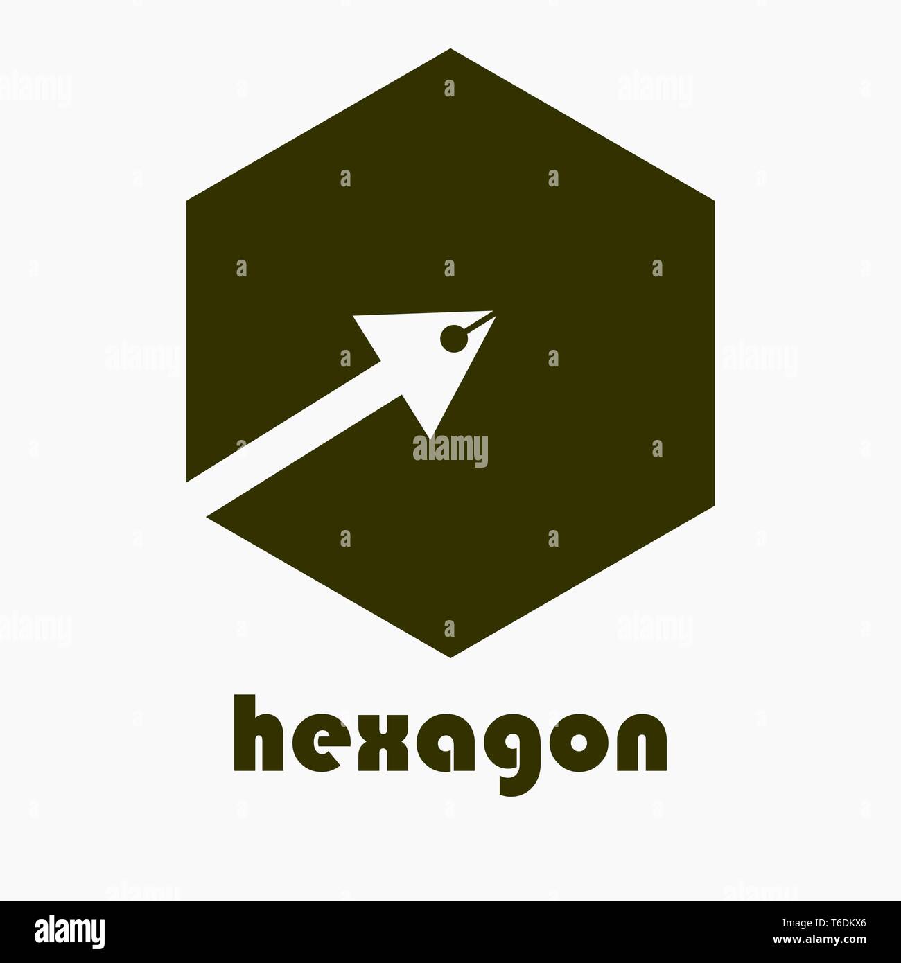 hexagon vector logo, can be used for companies and activities Stock ...