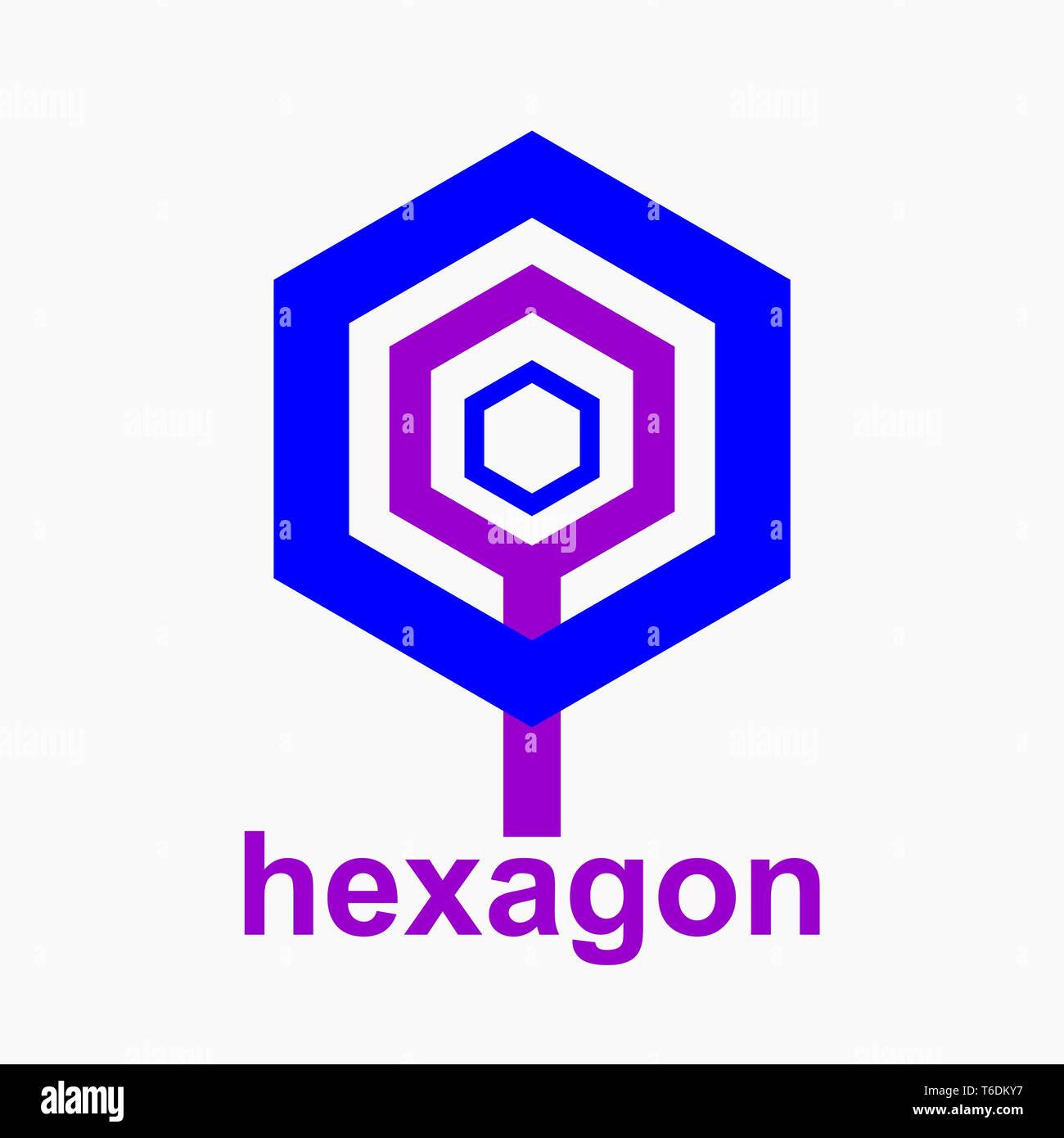 hexagon vector logo, can be used for companies and activities Stock ...