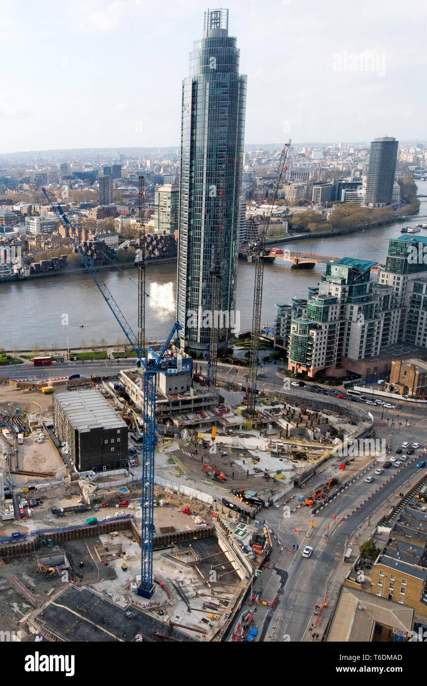One Nine Elms Foundations mixed-use skyscraper currently under ...