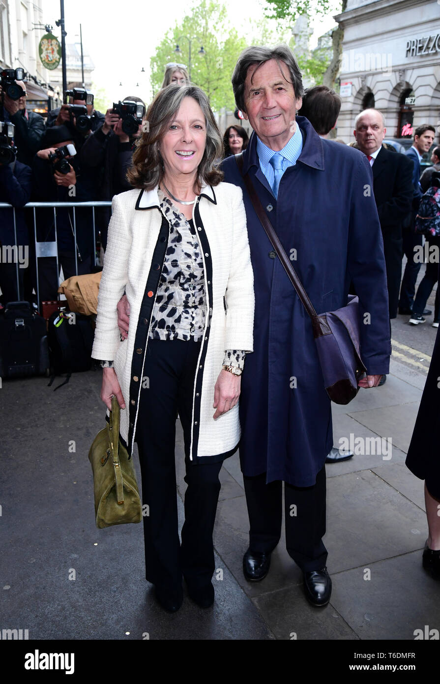 Melvyn Bragg (right) and Catherine Mary Haste attending the Man of La ...
