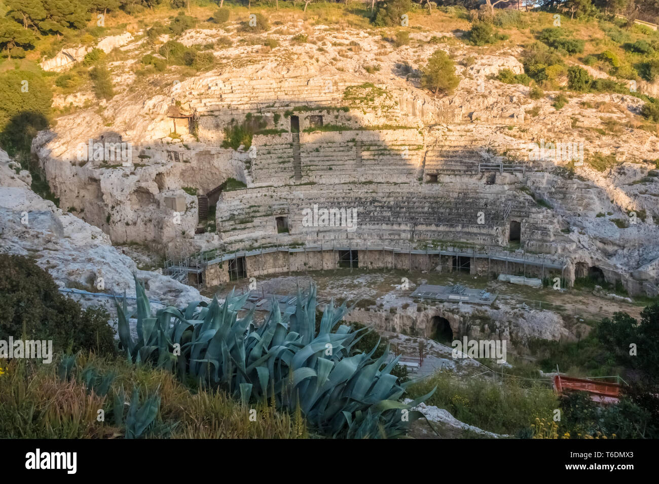The Roman Amphitheatre of Cagliari, Sardinia, Italy. Built in the 2nd ...