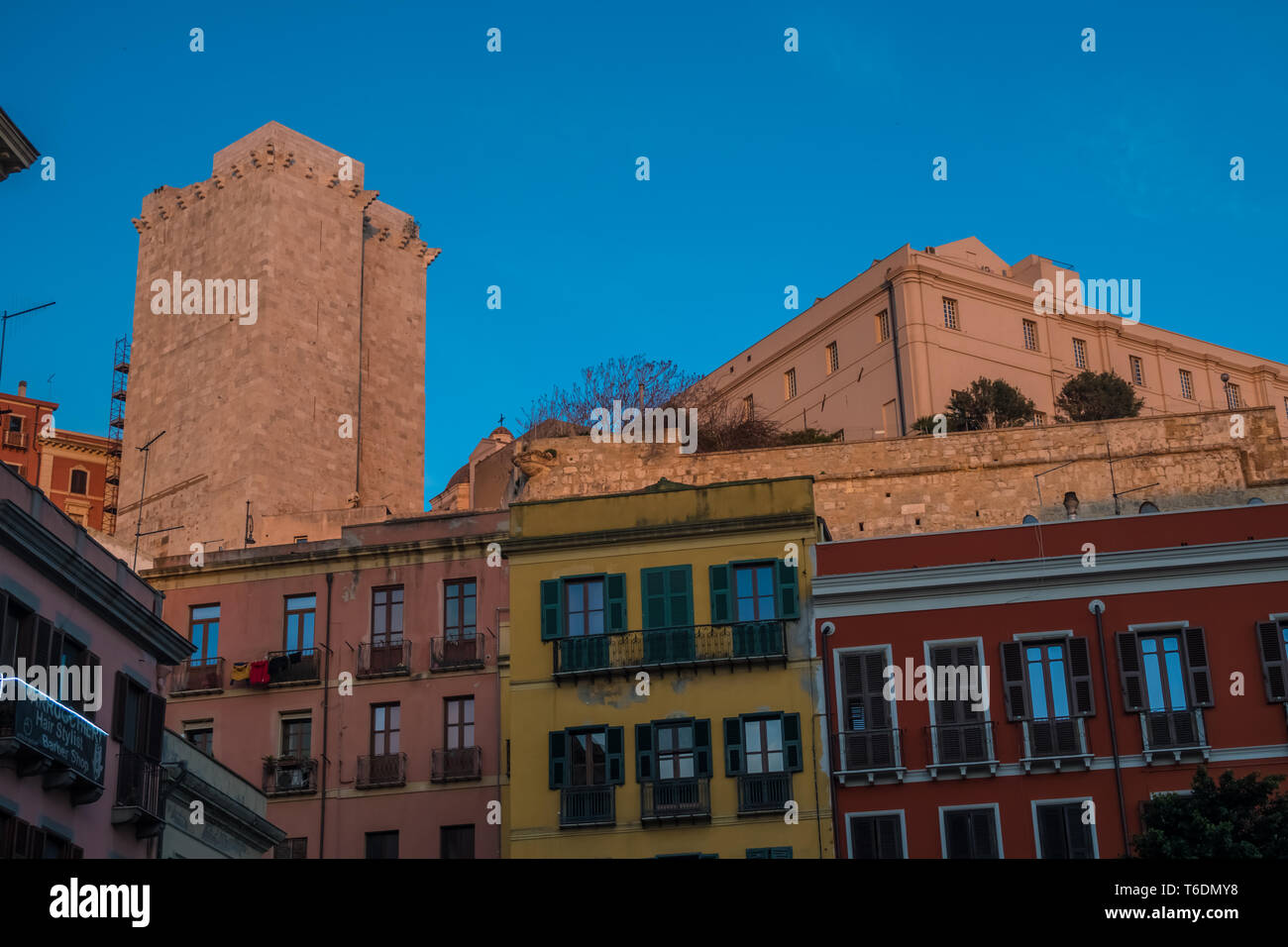 Piazza Jenne, Cagliari, Sardinia, Italy. An ancient city with a long ...
