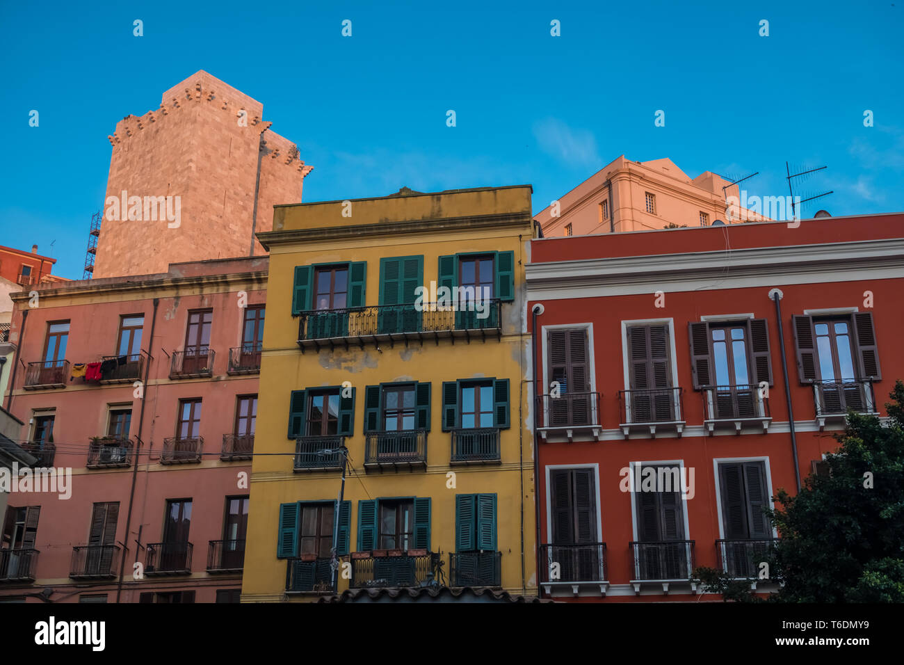 Piazza Jenne, Cagliari, Sardinia, Italy. An ancient city with a long ...