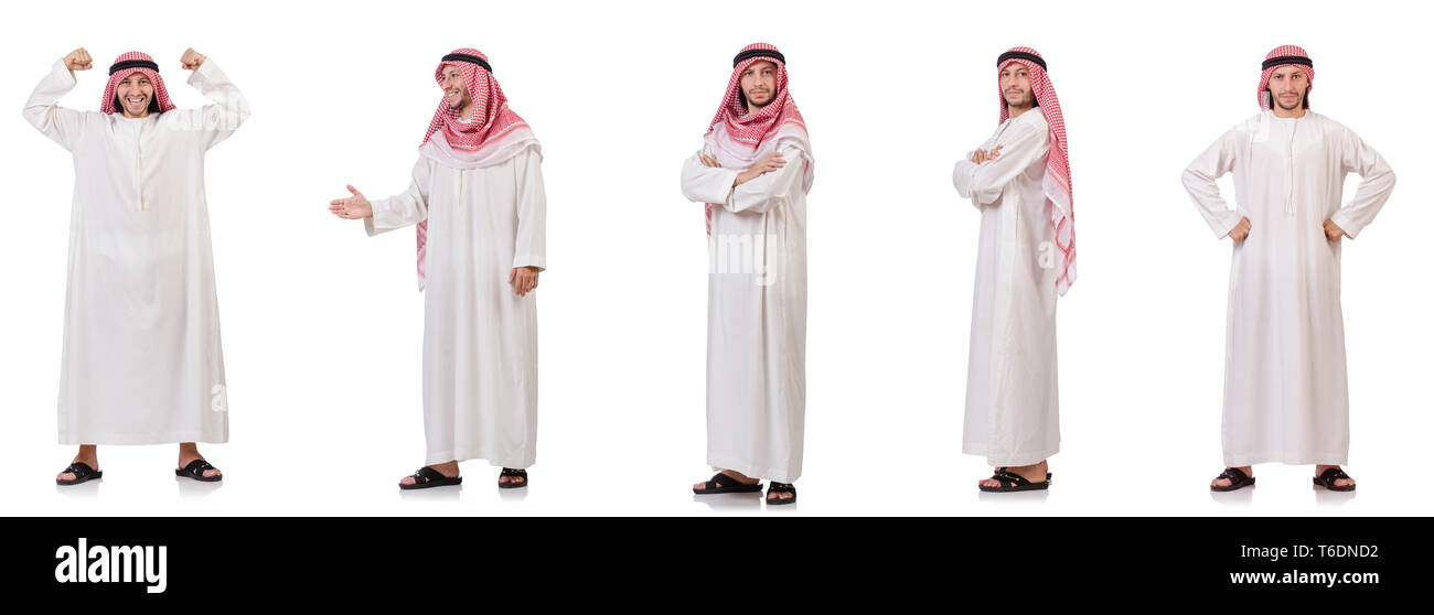 Arab man isolated on white background Stock Photo - Alamy