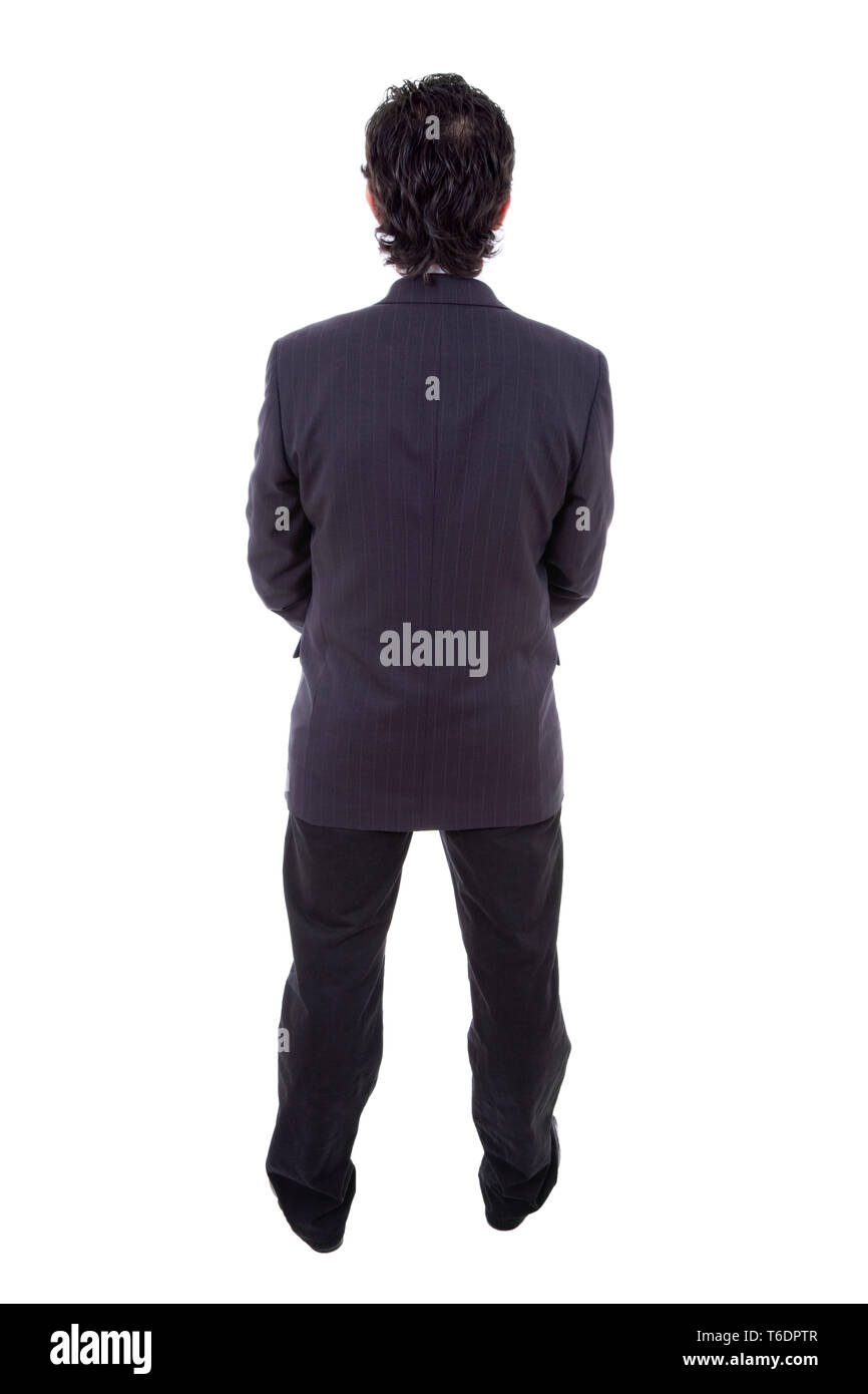 Back view of a business man, isolated Stock Photo - Alamy
