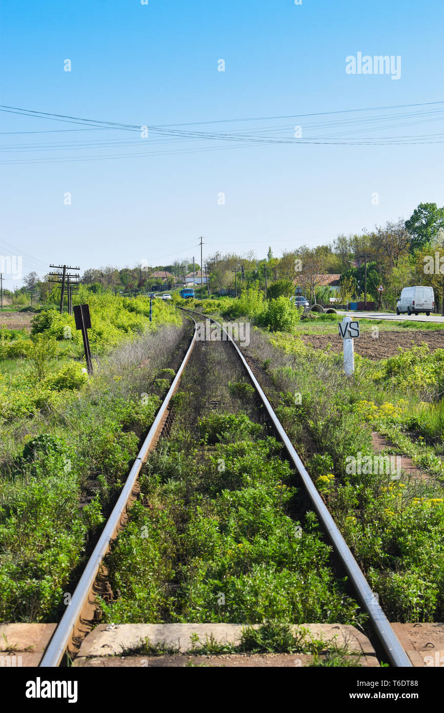 Long straight railway line hi-res stock photography and images - Alamy