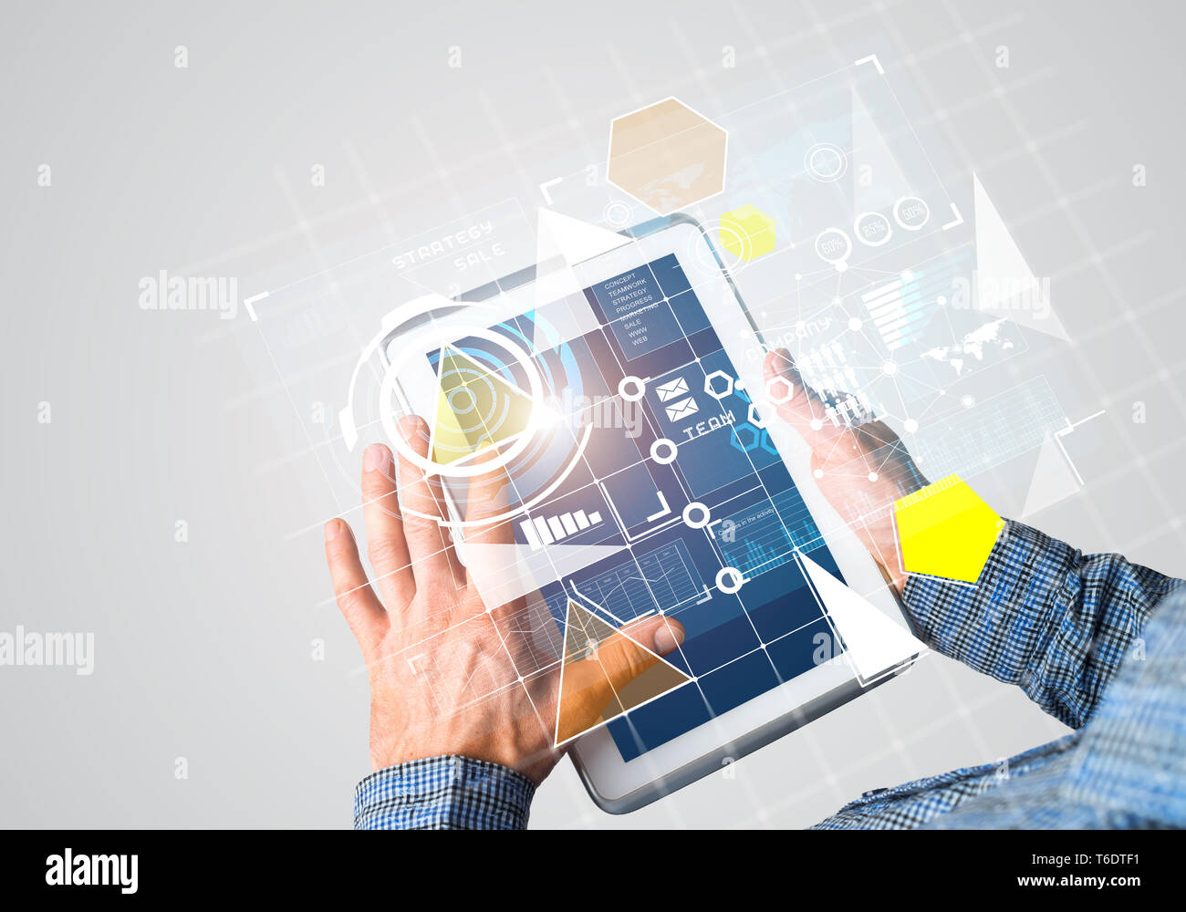 Concept of global connection and interaction interface on notebook ...