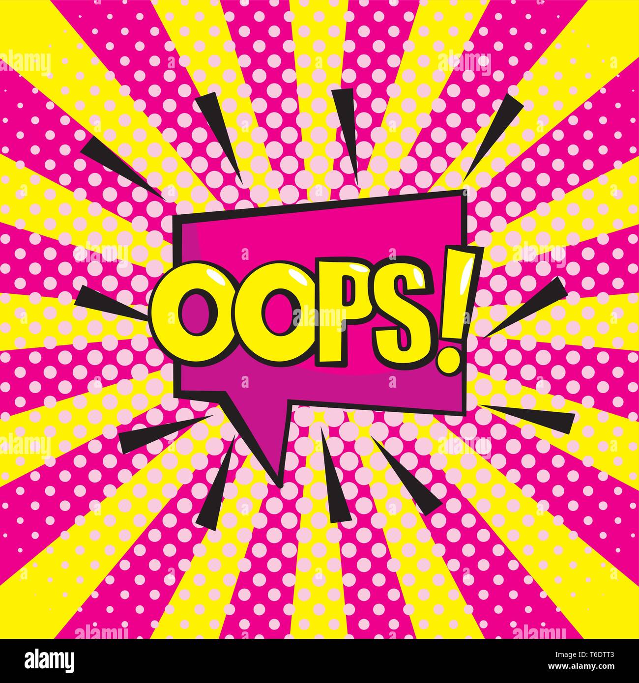 You Win Yellow Message In Pop Art Style Stock Vector