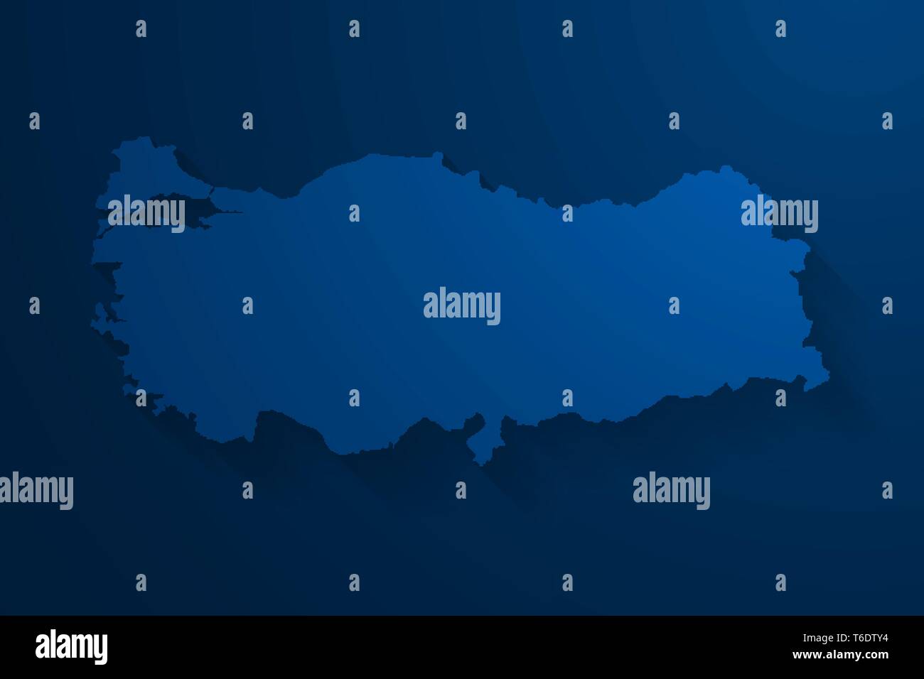 Blue Turkey map composition concept with blue background, vector ...