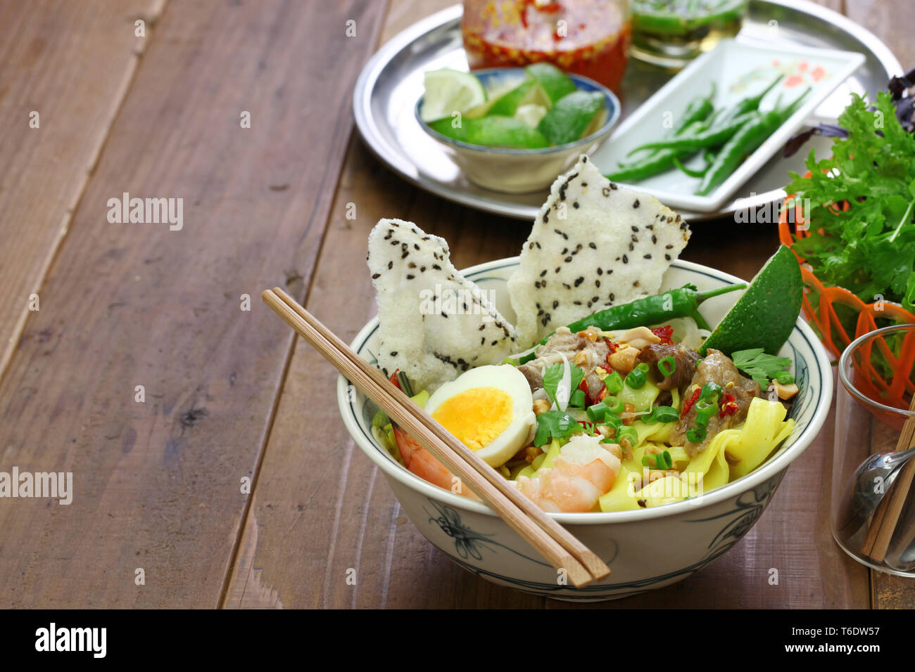 homemade mi quang rice noodle, vietnamese cuisine Stock Photo - Alamy