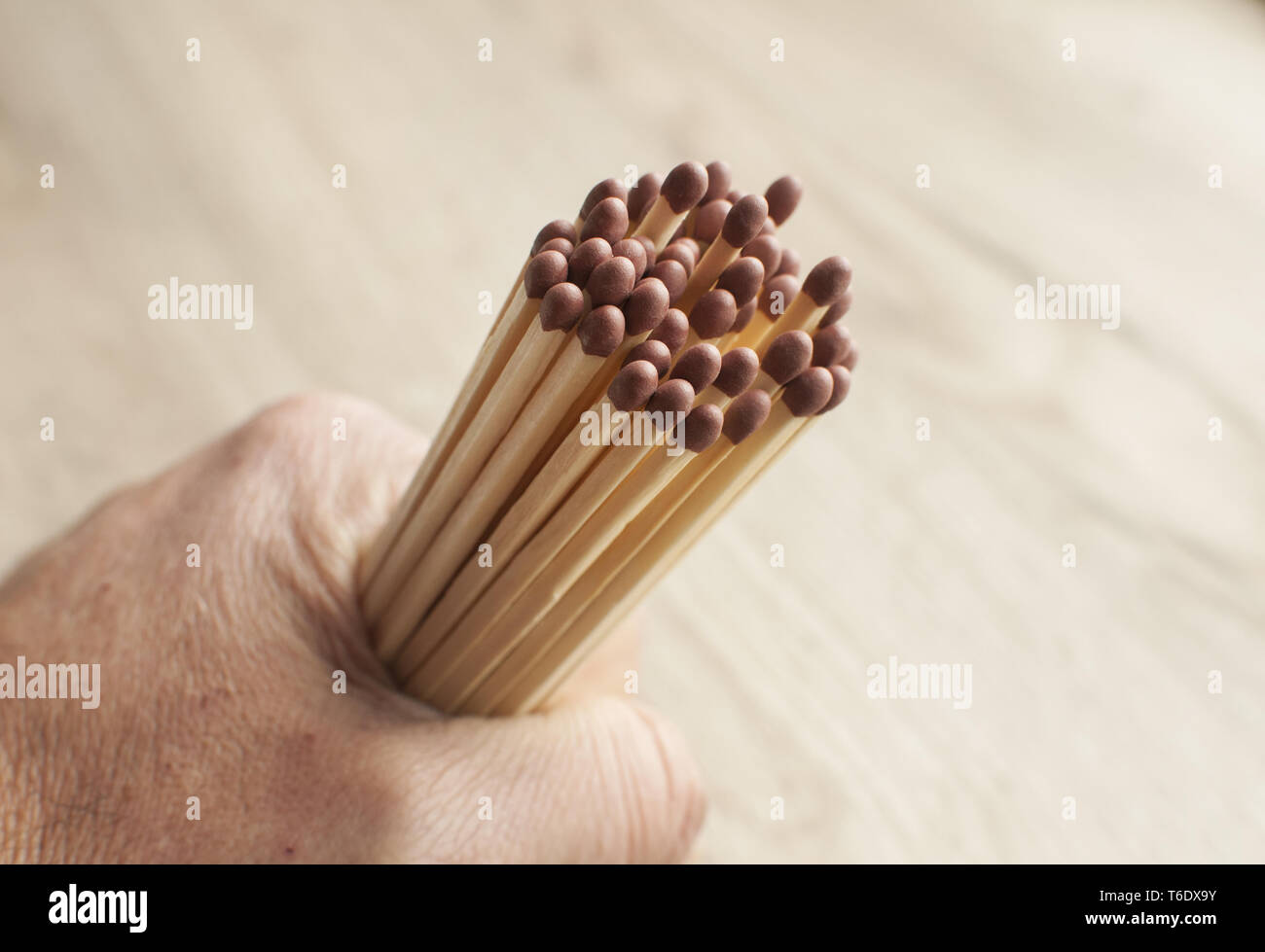 A bunch of wooden matchsticks Stock Photo - Alamy