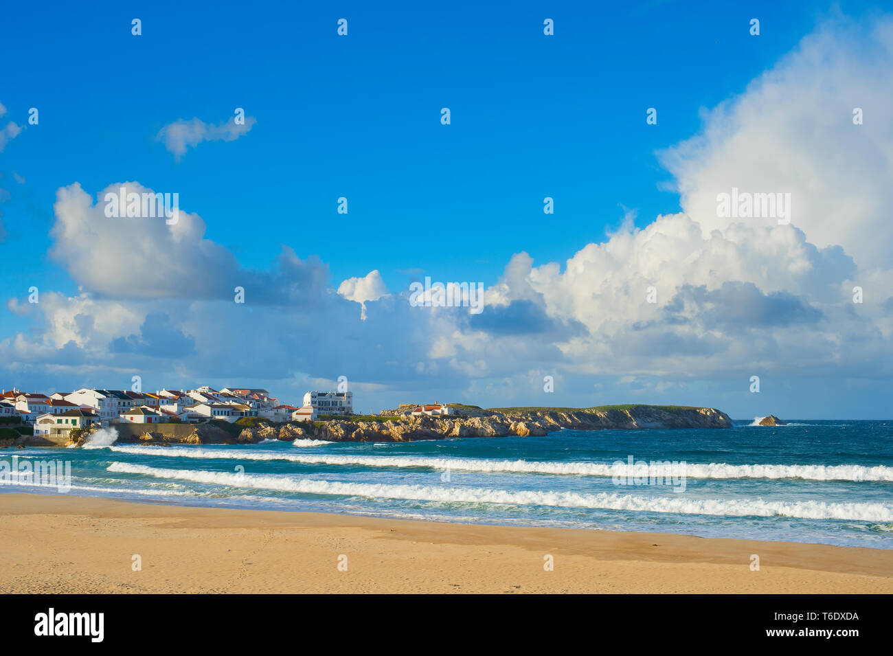 Ocean seashore town. Baleal, Portugal Stock Photo - Alamy