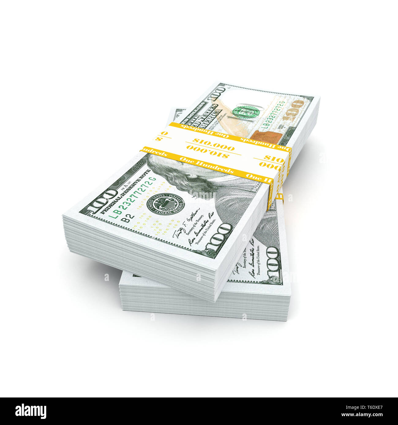 100 dollar money packs hi-res stock photography and images - Alamy