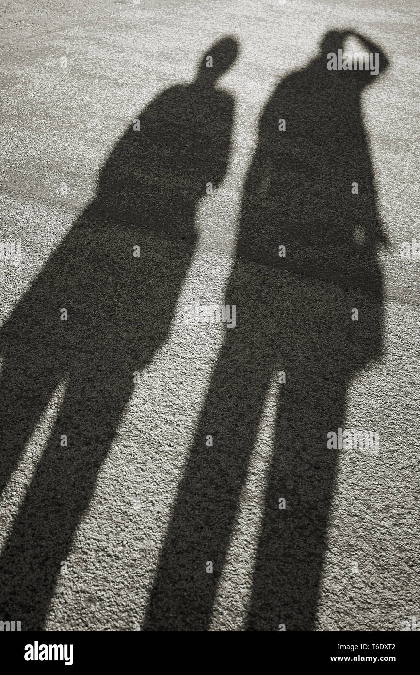 Two People Playing Shadow