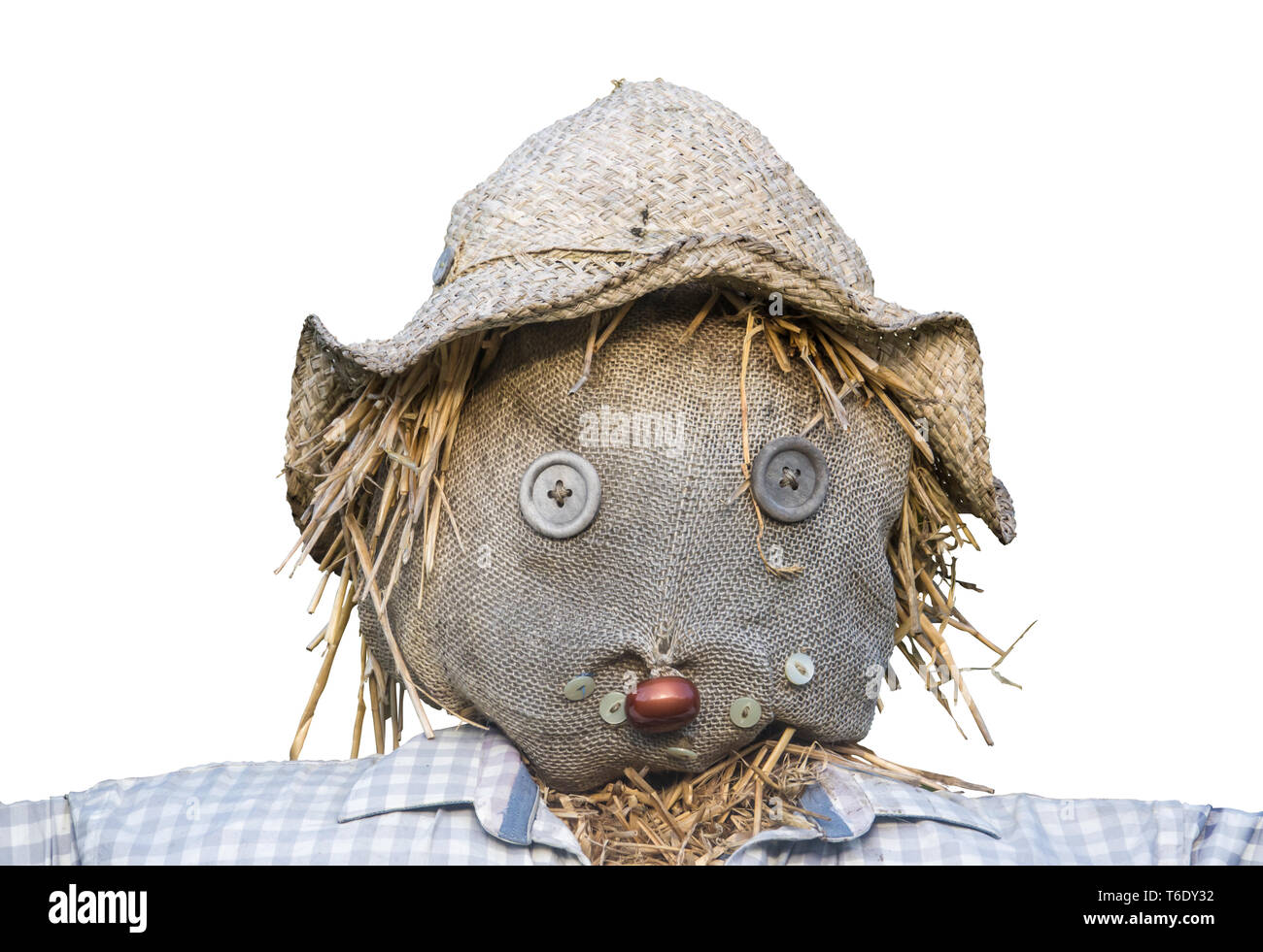 Isolated Scarecrow Head Stock Photo - Alamy