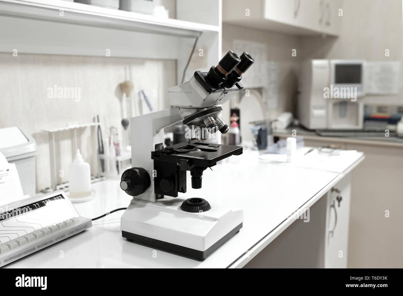 Workspace table laboratory equipment biology hi-res stock photography ...