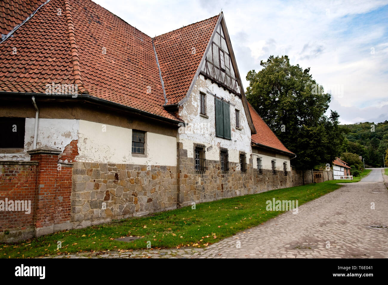 Landscape with old rural house Stock Photo - Alamy