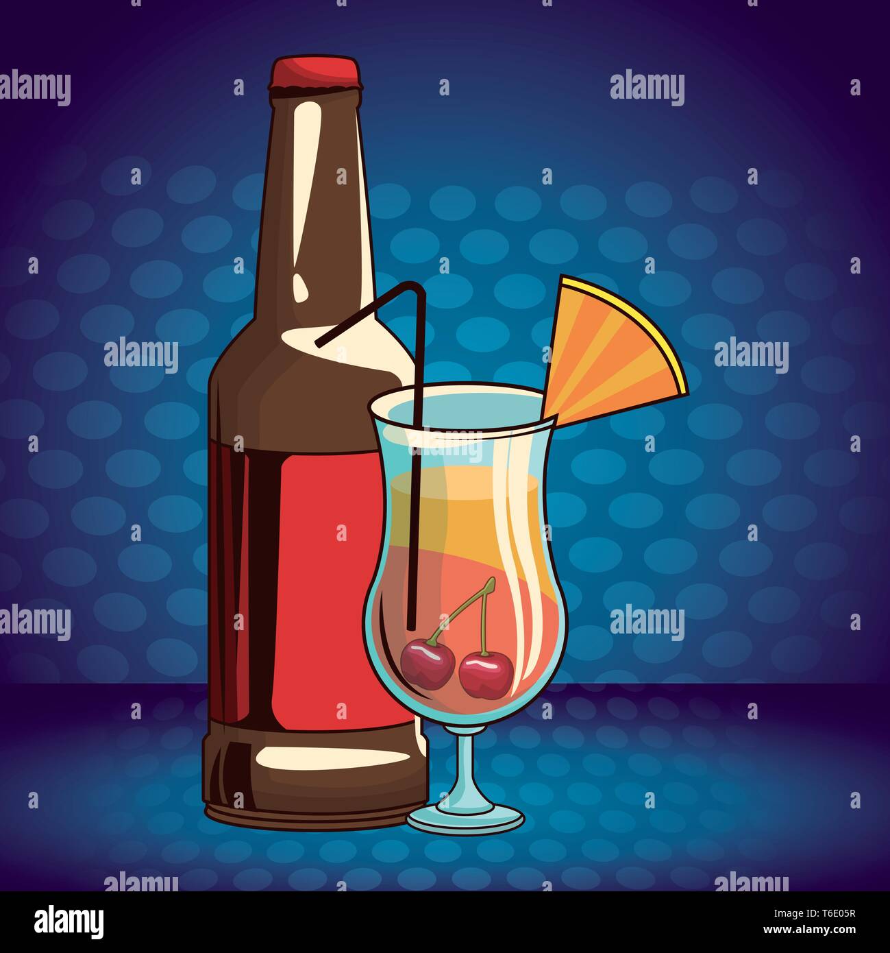 alcoholic drinks beverages cartoon Stock Vector Image & Art - Alamy