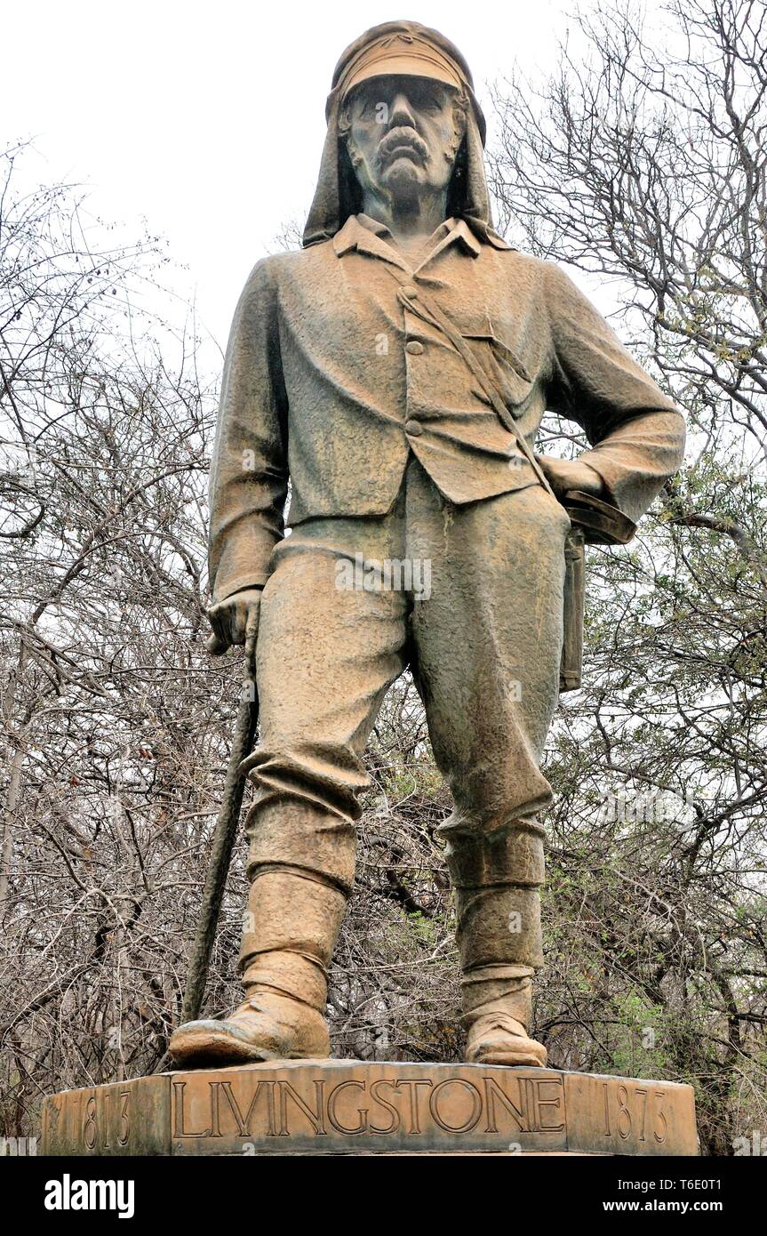 David Livingstone Memorial at the Victoria Falls Zimbabwe Stock Photo ...