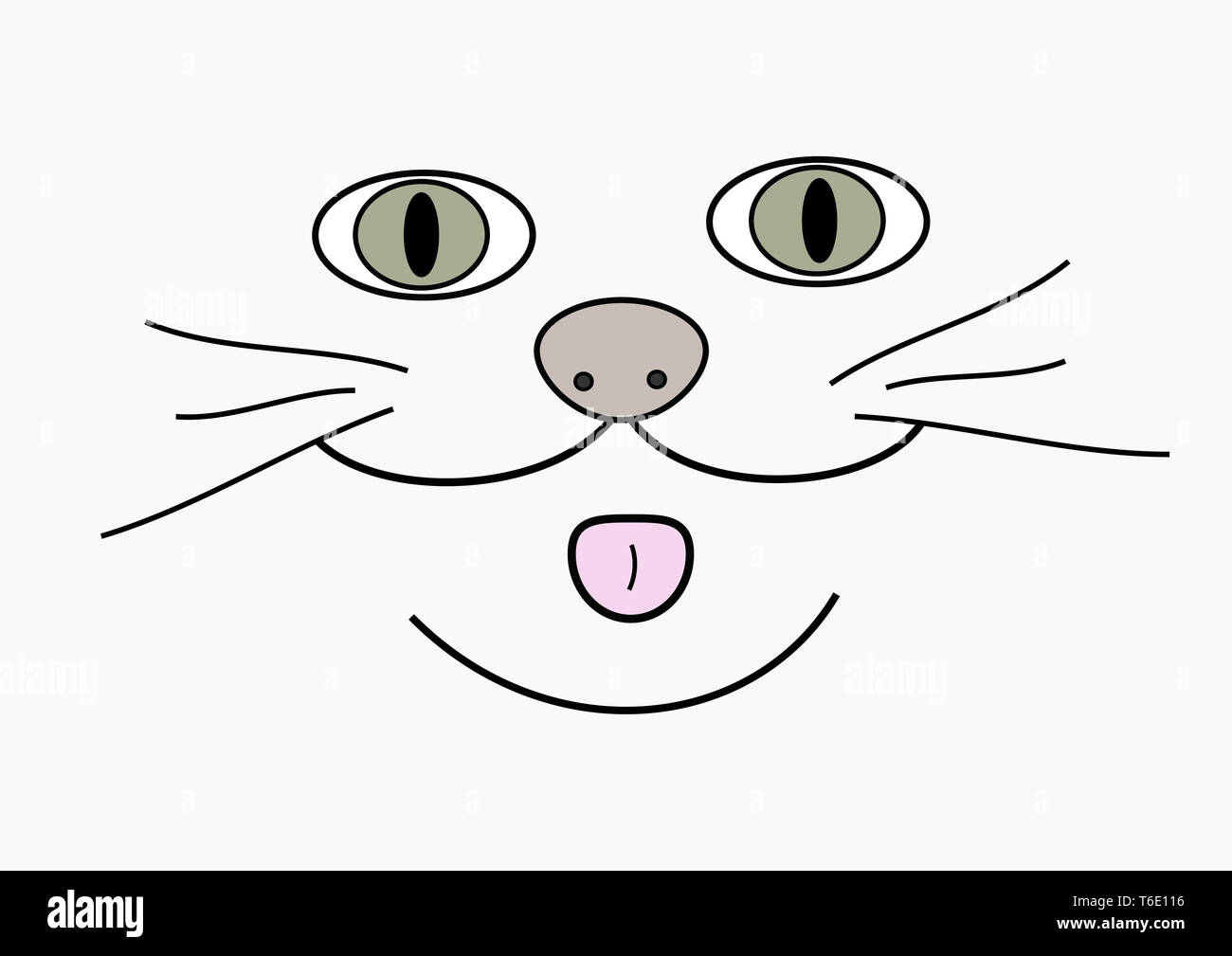 Funny cat face painting Cut Out Stock Images & Pictures - Alamy