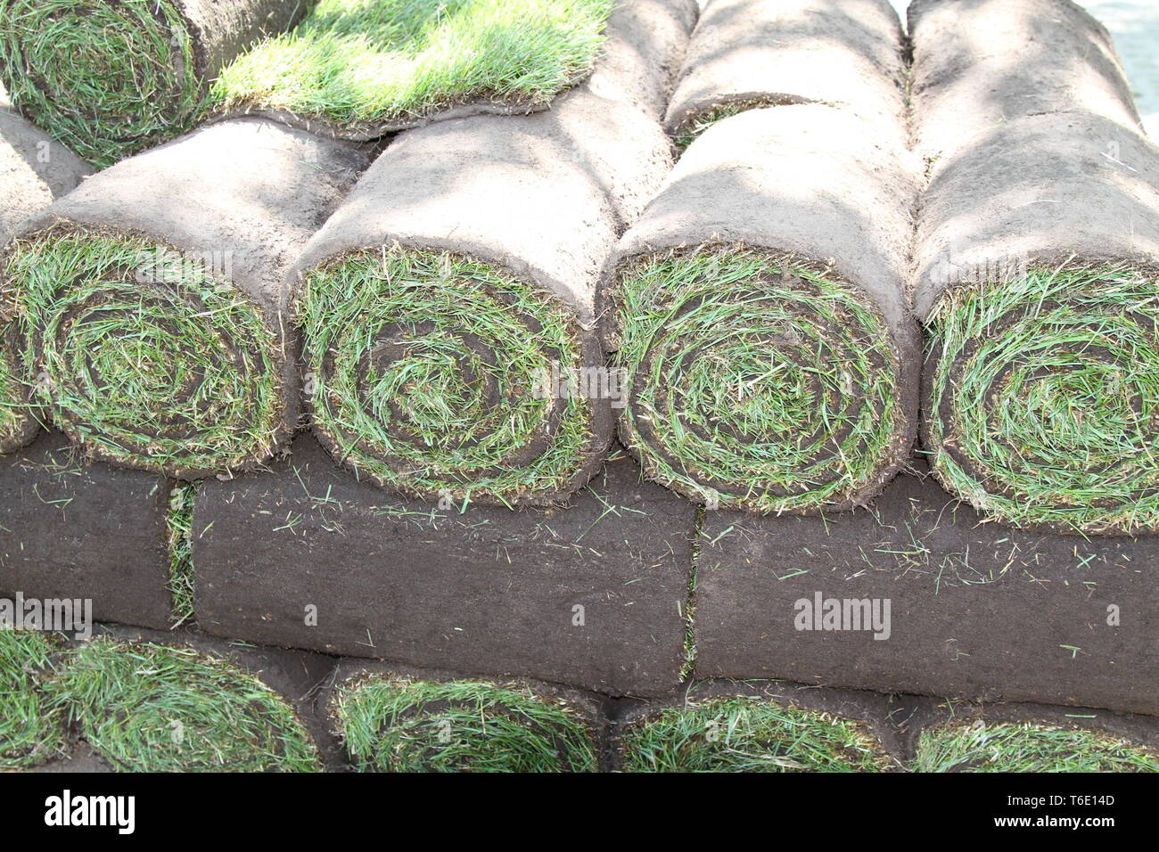 Rolls of turf hi-res stock photography and images - Alamy