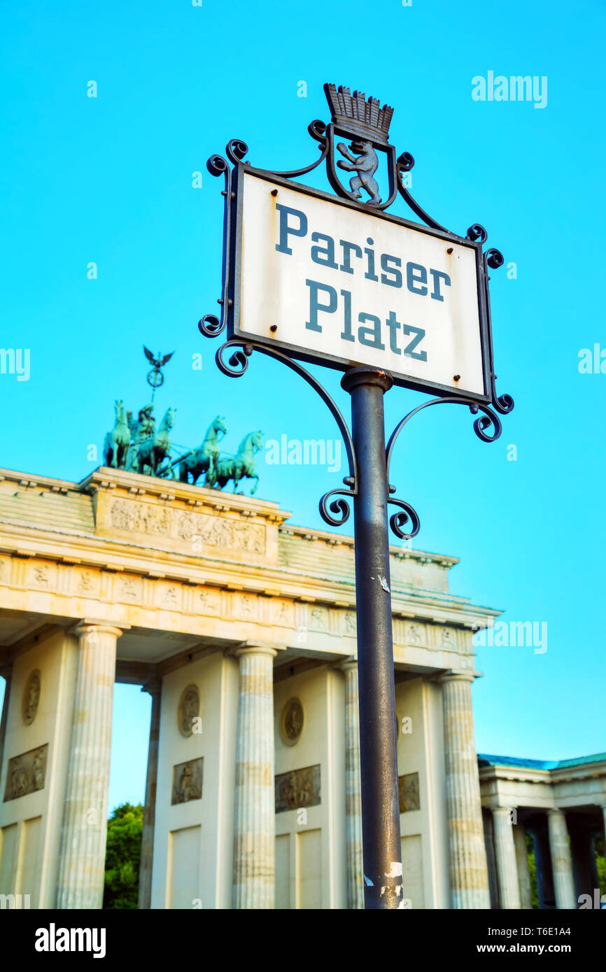 Pariser platz sign hi-res stock photography and images - Alamy