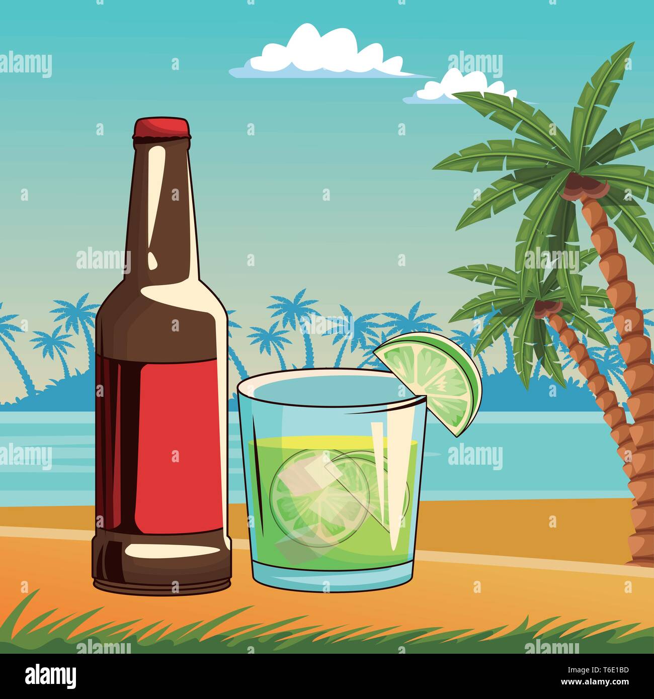 alcoholic drinks beverages cartoon Stock Vector Image & Art - Alamy