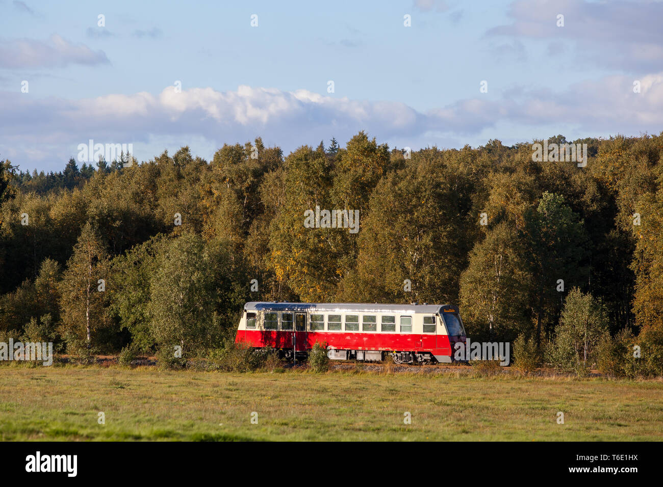 Historical light railway in Harz Mountains, Central German Uplands ...