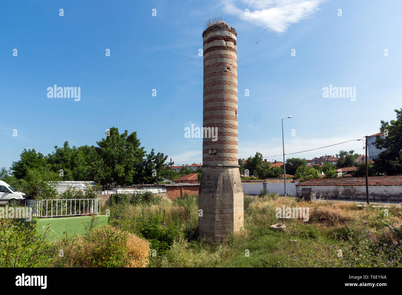 Ruins of building from period of Ottoman Empire in city of Edirne ...