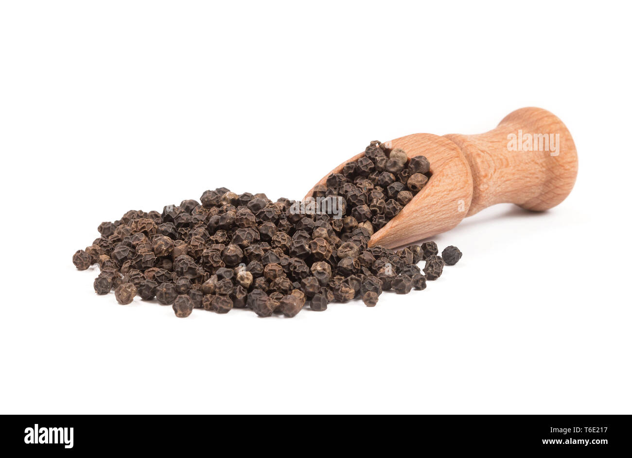 Black peppercorn in spoon Cut Out Stock Images & Pictures - Alamy