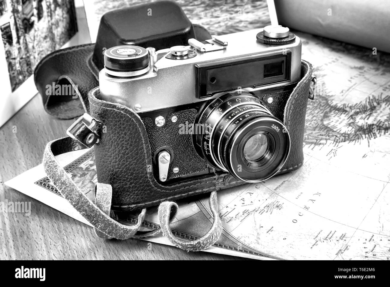 Summer hiking journey Black and White Stock Photos & Images - Alamy