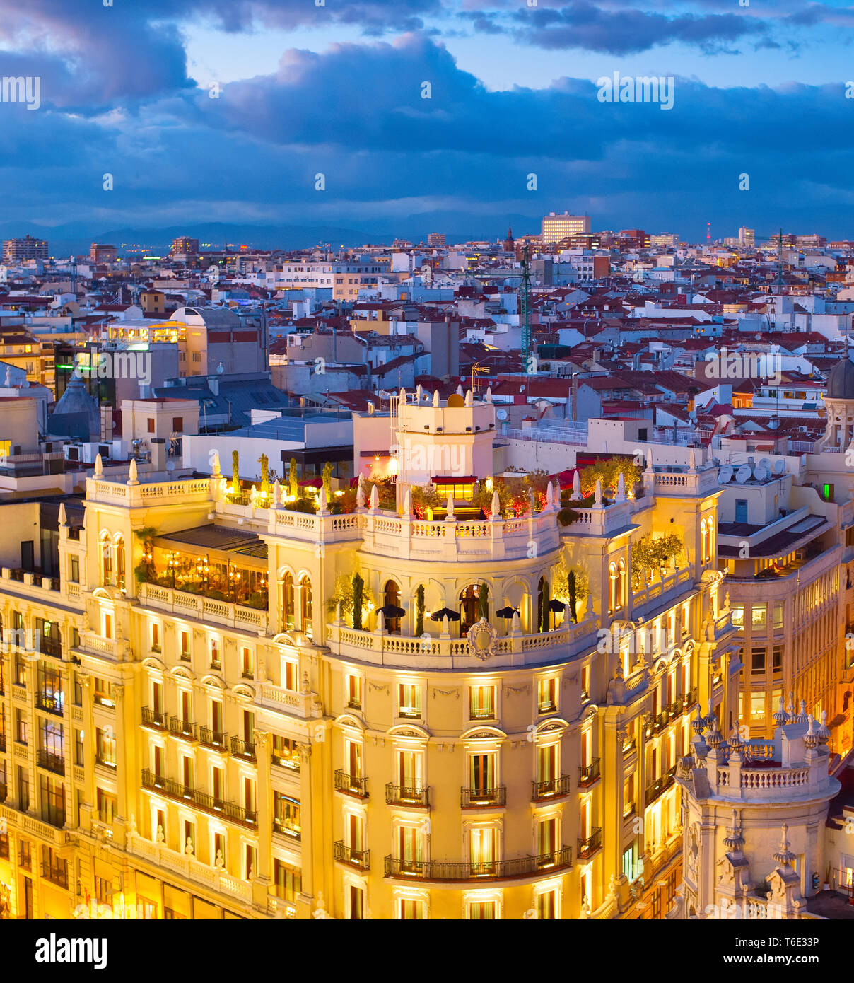 Madrid aerial view hi-res stock photography and images - Alamy