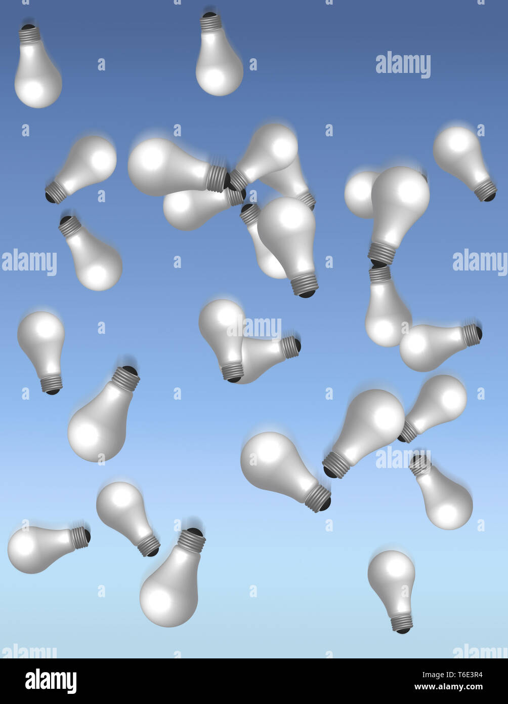 Falling light bulbs background Stock Photo - Alamy