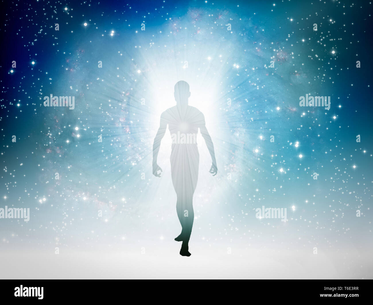 Human figure emerges from the space Stock Photo - Alamy