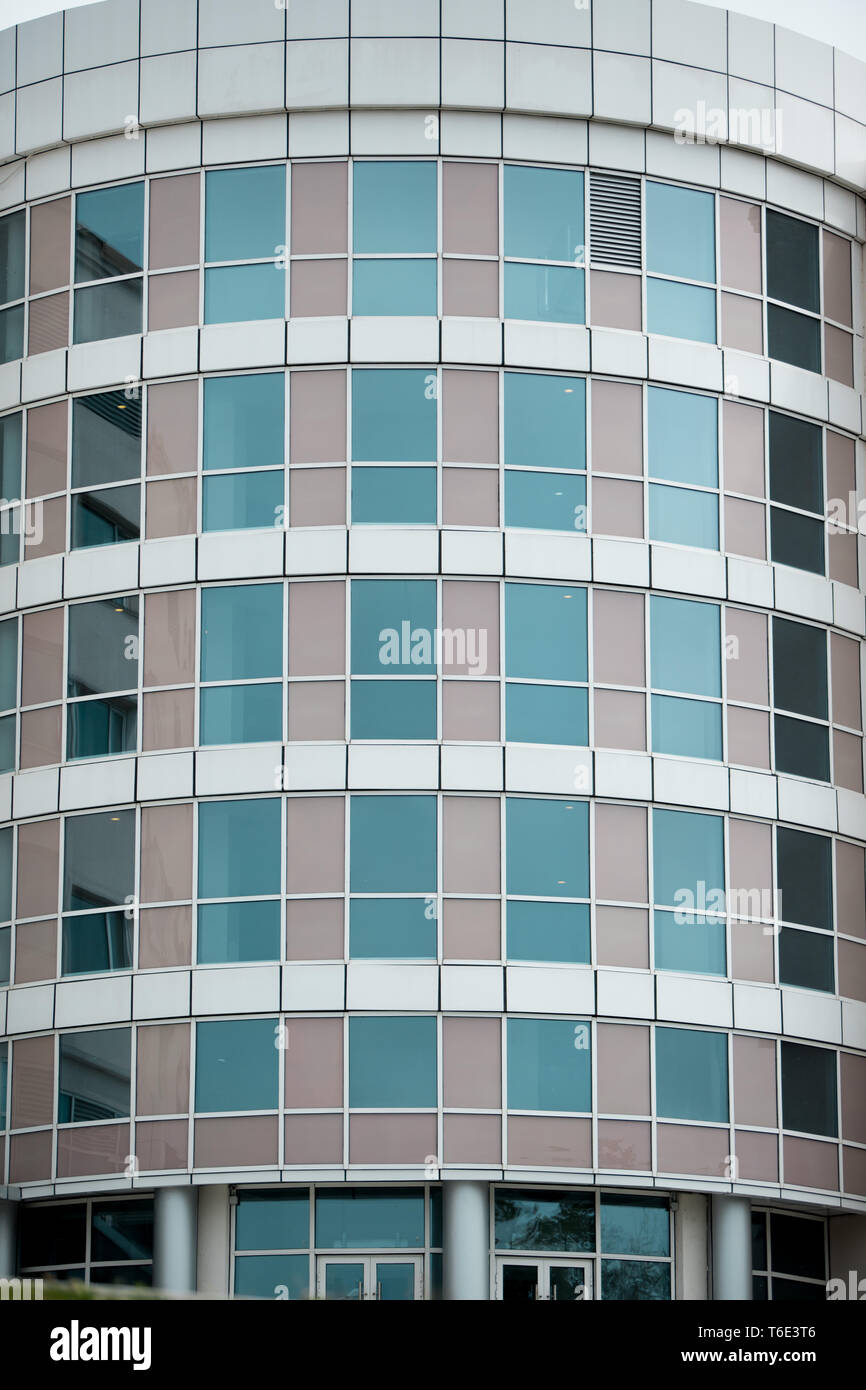 Glass facade of a modern multi-storey building, skyscraper. A large ...