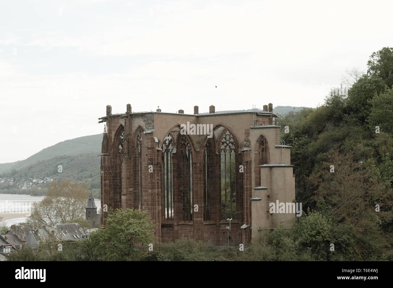 Abandoned gothic chapel called "Wernerkapelle" (Bacharach, Germany ...