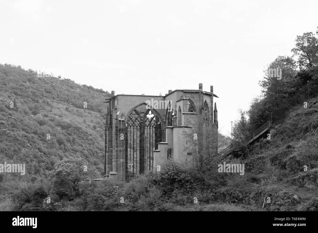 Abandoned gothic chapel called "Wernerkapelle" (Bacharach, Germany ...
