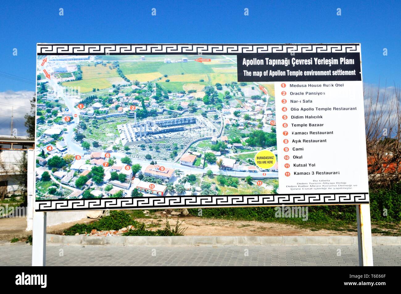 The map of Apollon Temple environment settlement Stock Photo - Alamy