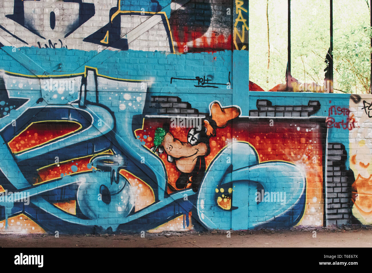 Graffiti Art in a Lost Place in an old train station (Dortmund, Germany ...