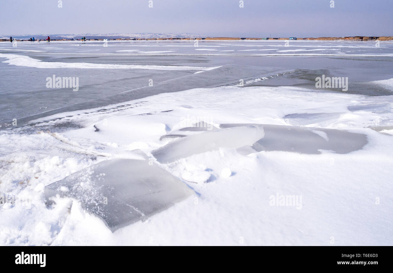 Ice on the lake Stock Photo - Alamy