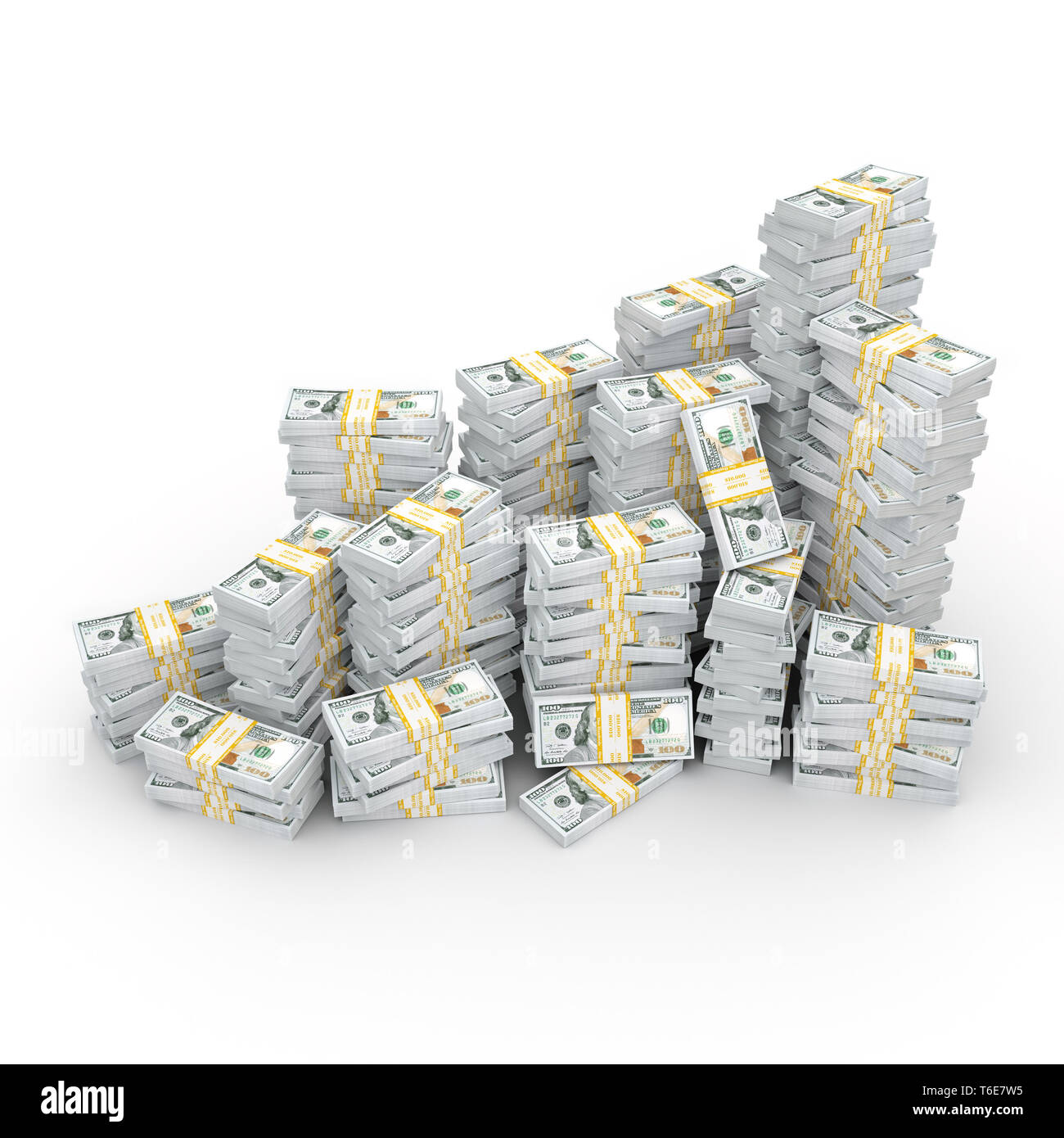 Packs dollars background lots cash Cut Out Stock Images & Pictures - Alamy