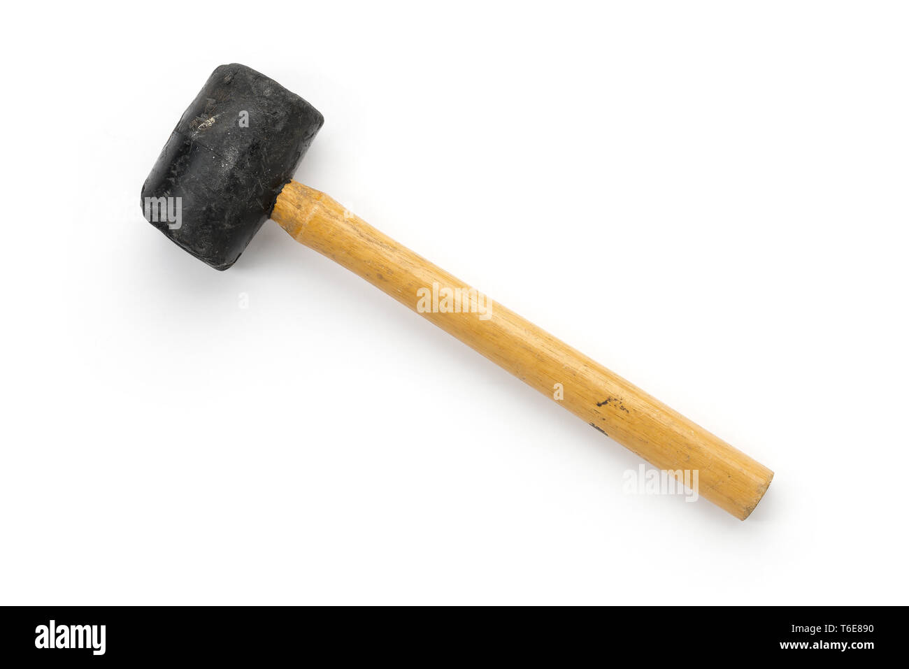 Old, used mallet, isolated on white Stock Photo - Alamy