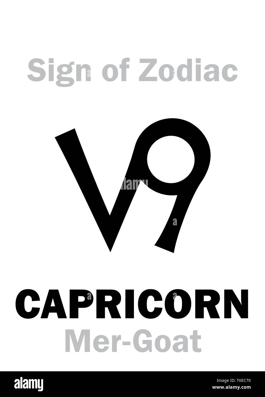 Astrology: Sign of Zodiac CAPRICORNUS (The Mer-Goat Stock Photo - Alamy