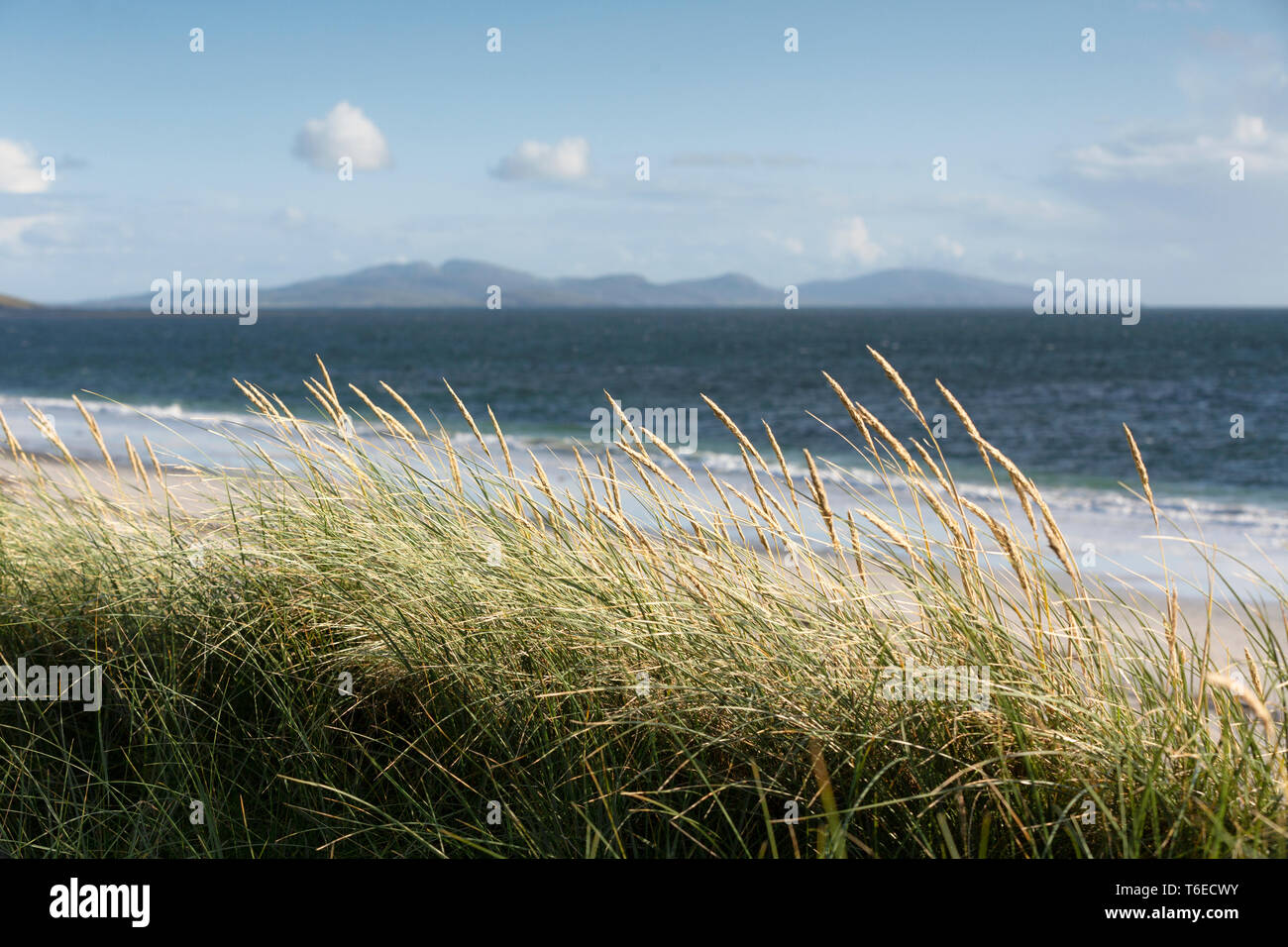The Isle of Barra viewed from a beach near to Boisdale, Isle of South ...