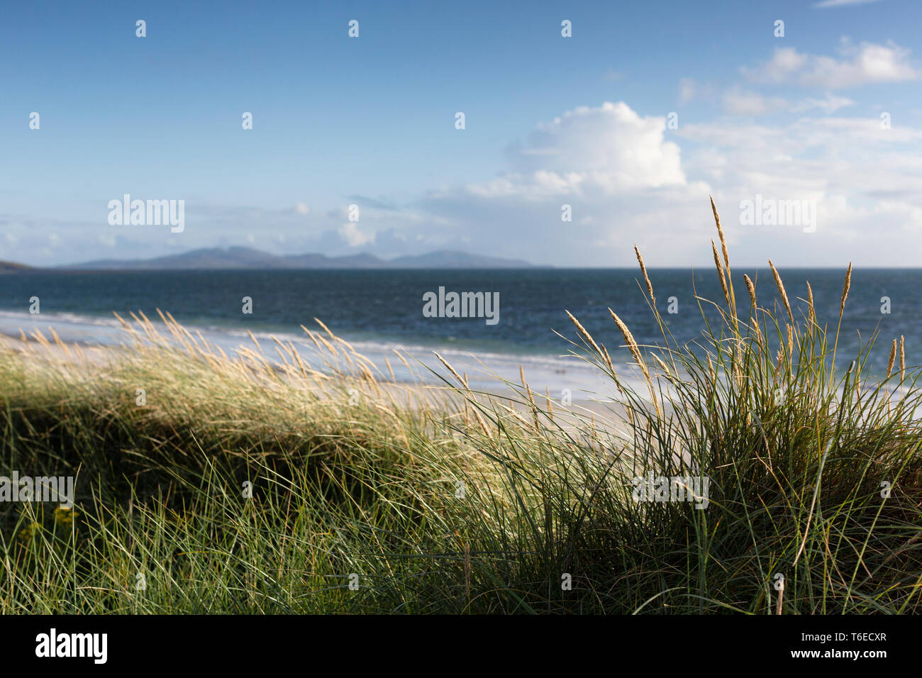 The Isle of Barra viewed from a beach near to Boisdale, Isle of South ...
