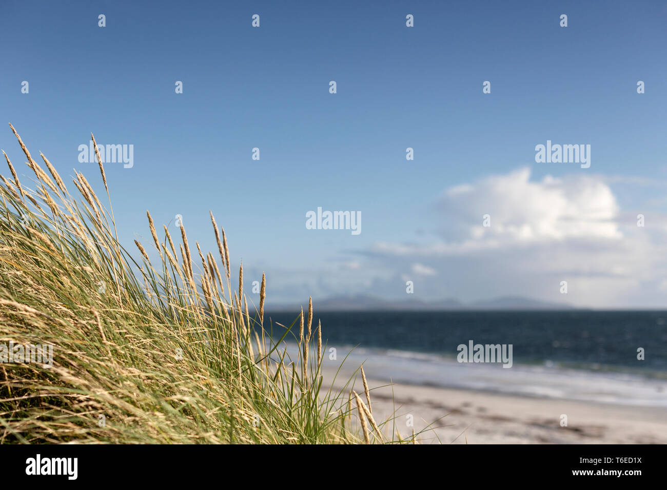 The Isle of Barra viewed from a beach near to Boisdale, Isle of South ...