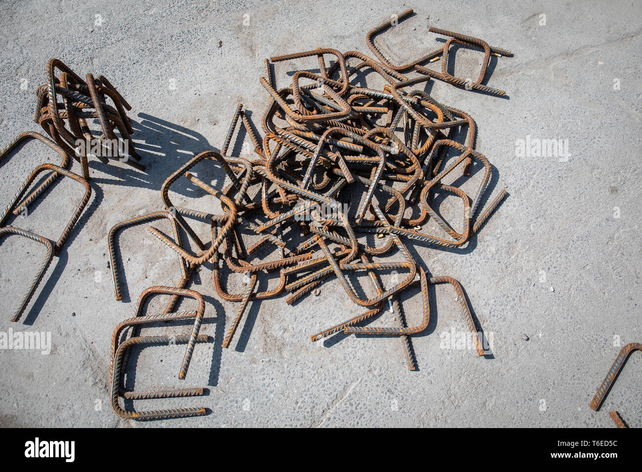 Steel fixture on the construction site Stock Photo - Alamy